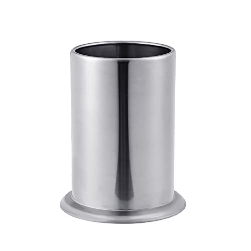 luzen 1PC Stainless Steel Kitchen Utensil Holder Chopsticks Spoons Forks Tableware Storage Organizer Drying Holder with Drain Holes for Kitchen Counter, Silver