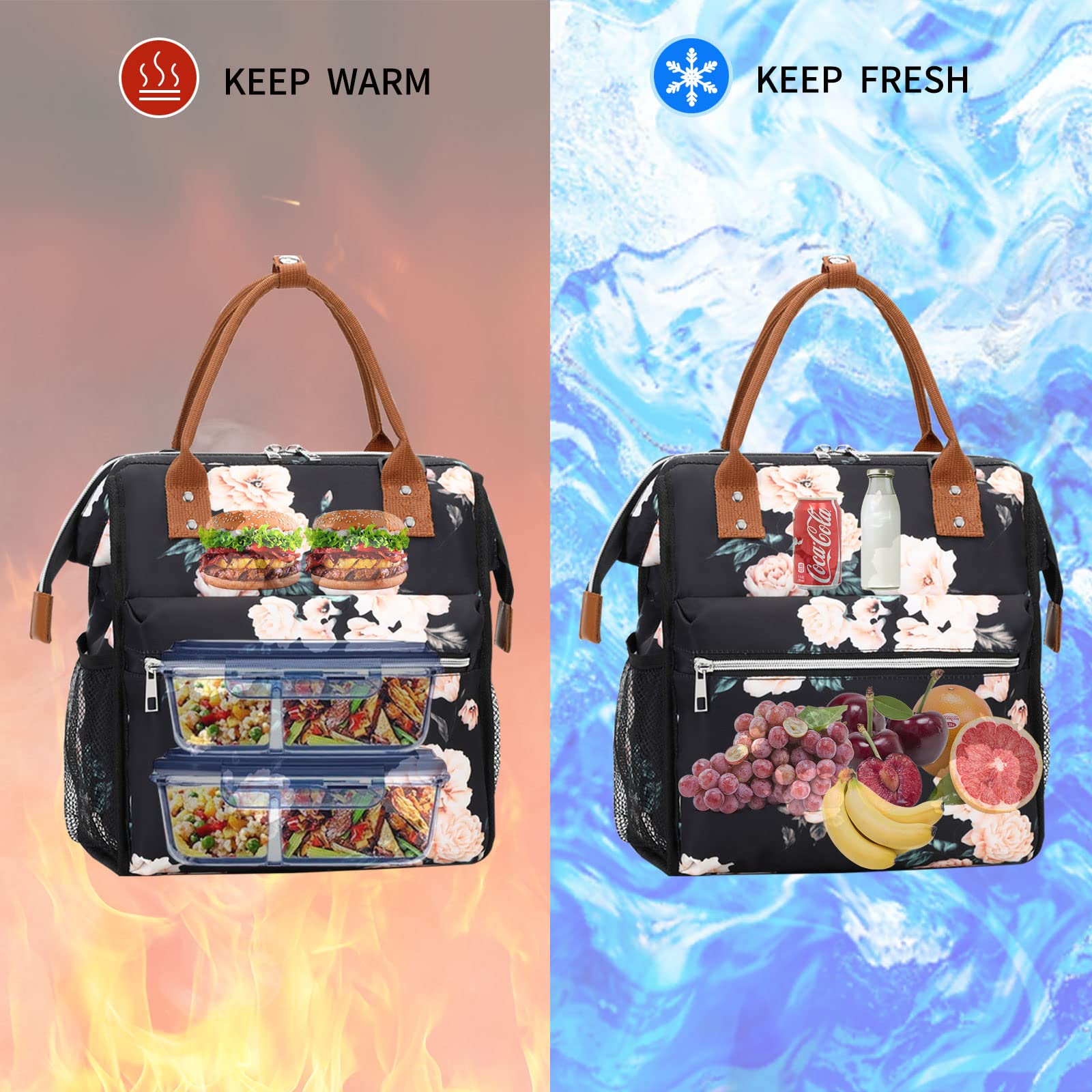 Imyth Large Lunch Bag for Women Reusable Insulated leakproof Lunch Box Organize