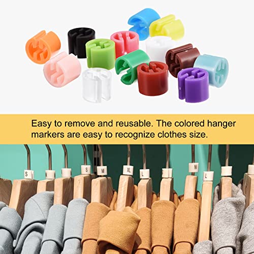 MECCANIXITY Clothes Hanger Marker Blank Fit 3.5mm Rod for Garment Color Coding Clear Count 300