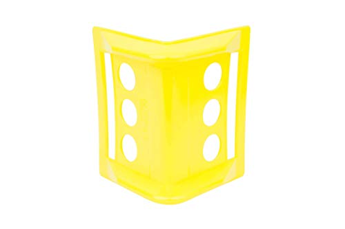 Mytee Products 20 Pack Yellow 4" Flatbed Edge Protectors with Carrying Case - 4" Winch Ratchet Straps Plastic Corner Protectors for Flatbed Cargo Load