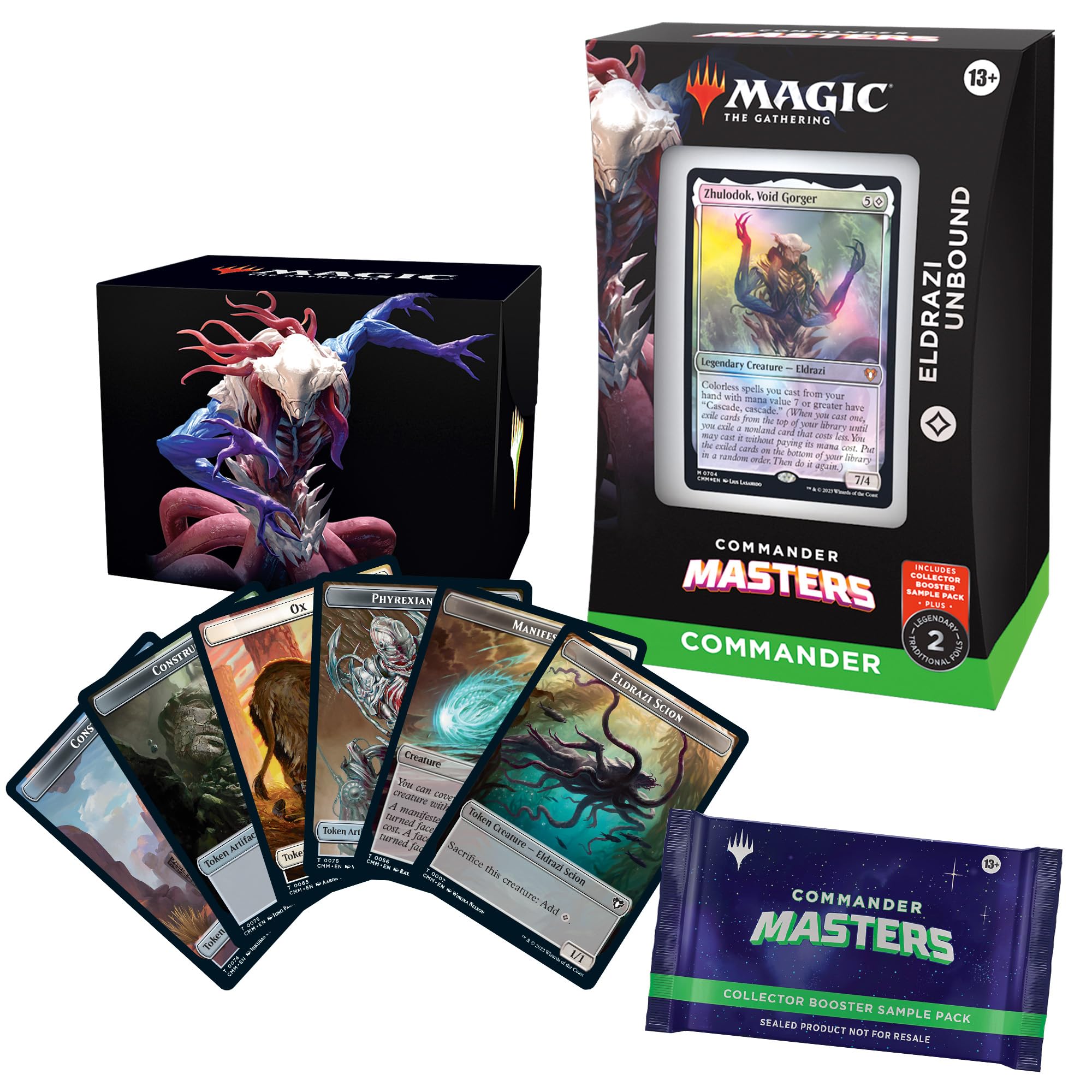 Magic: The Gathering Commander Masters Commander Deck Bundle β Includes Set of 4 Decks (1 Eldrazi Unbound, 1 Enduring Enchantments, 1 Planeswalker Party, and 1 Sliver Swarm)