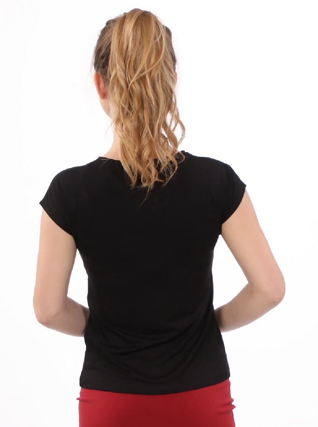 Kosher Casual Women's Modest Cap Sleeve Crew Neck Undershirt - Layering Tee Medium Dark Navy