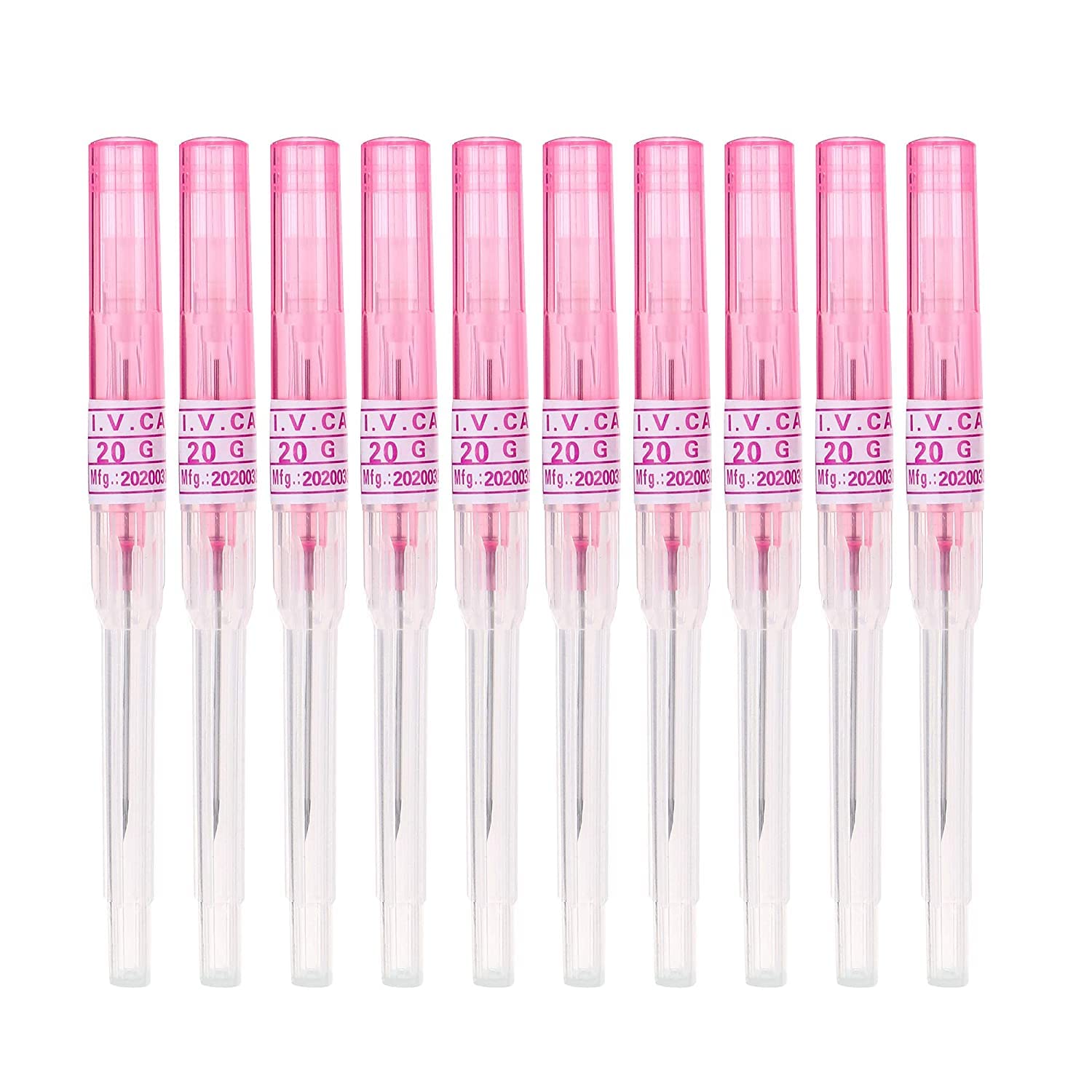 Piercing Needles,50PCS 20G IV Catheter Needles 20 Gauge Disposable Stainless Steel Hollow Body Piercing Needles for Ear Nose Belly Navel Nipple Piercing(20G)