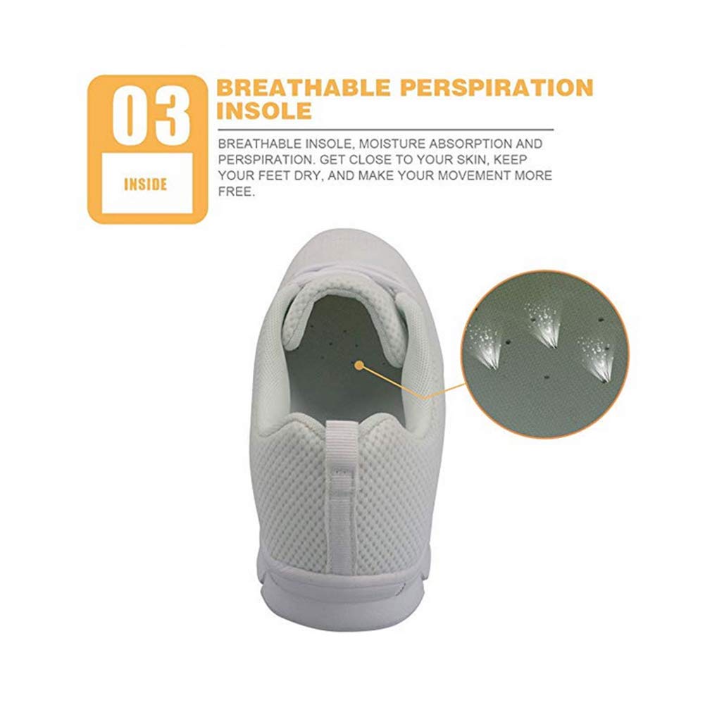 Jeiento Women's Sneakers Mesh Breathable Comfort Athletic Sport Running Walking Shoes Gym Work Shoes US 8