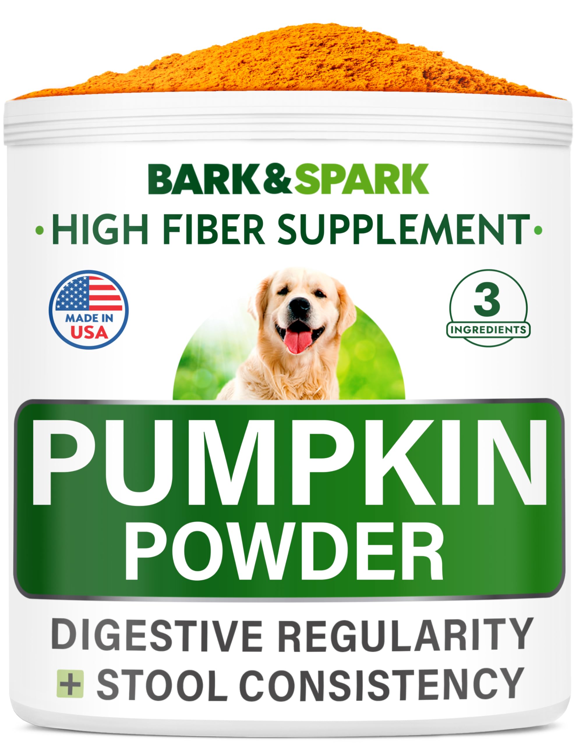 Pumpkin for Dogs - Apple, Pumpkin Seeds and Pumpkin Fruit - Fiber Supplement and Stool Softener - Diarrhea, Constipation, Upset Stomach, Food Sensitivity - Improve Digestion - 6oz Unflavored