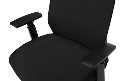HON Basyx Biometryx Commercial-Grade Fabric Upholstered Task Chair, Black