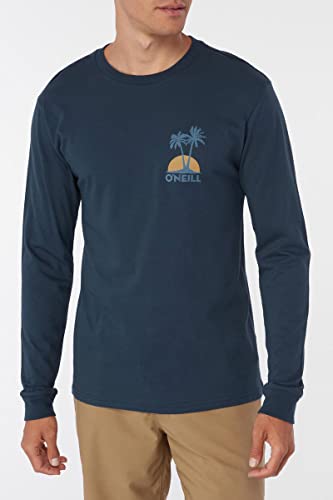 Mens Split Endz Graphic Long Sleeve T-Shirt, Navy, L