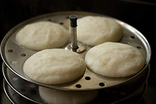 IndiaBigShop Stainless Steel 6- Rack Idli Stand, idli maker, idli Maker Steel, idli Plates Makes 24 Idlis
