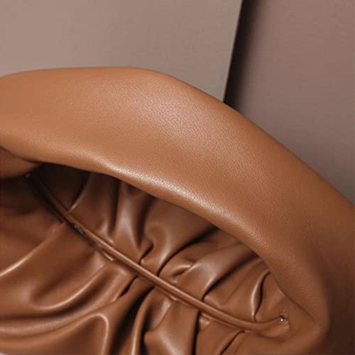MBETA Fashion Soft Leather Croissant Bag Large-Capacity Pleated Cloud Bag Shoulder Hand-Held Underarm Women's Bag Simple Solid Color Trend