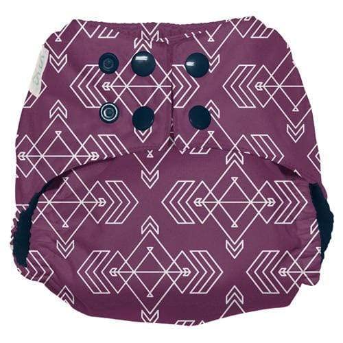 Nicki's Diapers One Size Ultimate All in Snap Cloth Diaper | Adjustable, Washable, and Reusable for Baby Boy or Girl Built Inserts Machine Washable (Compass Mulberry) (CDAIONDOSULSN)