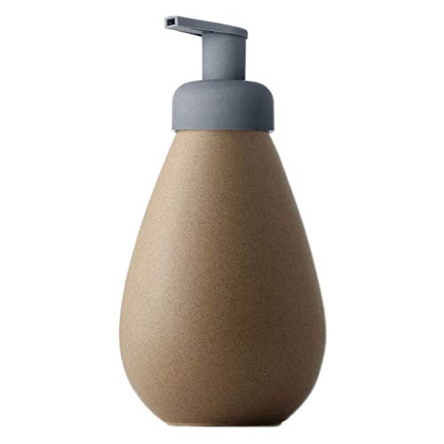 KIZQYN Soap Dispenser Foaming Hand Soap Dispenser Ceramics Soap Foam Dispenser (23.7oz) Big Capacity Soap Dispenser Refillable and Eco Friendly Soap Dispenser for Bathroom Kitchen (Color : Brown)