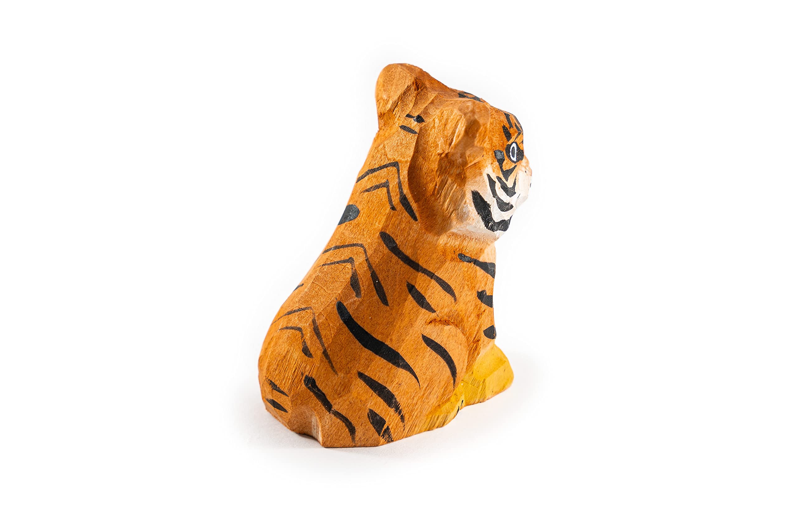 Islandoffer Bass Wooden Carving Mighty Tiger [Animal Series]