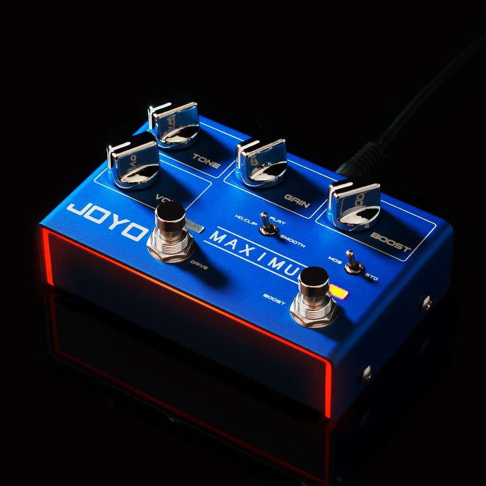 JOYO R-05 Maximum Overdrive Dual Channel Pedal Bundle with JP-03 9V 2A Pedal Power Supply