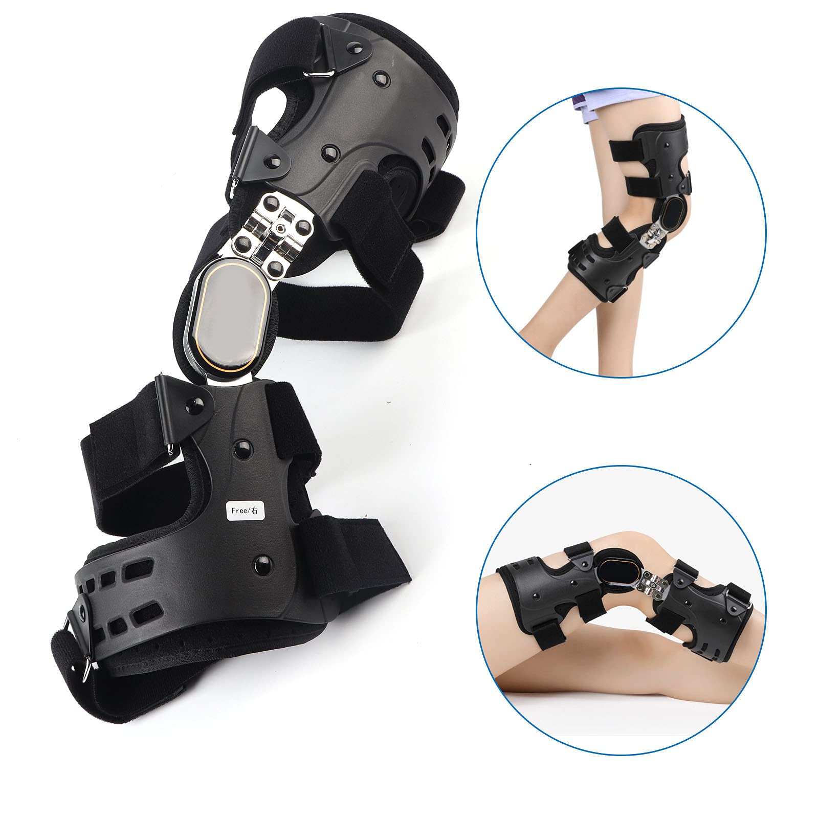 Knee Brace, Knee Brace Stabilizer Knee Immobilizer Brace Knee Support Brace Orthopedic Kneepad for Ligament Injuries for Sports Injuries(Right)