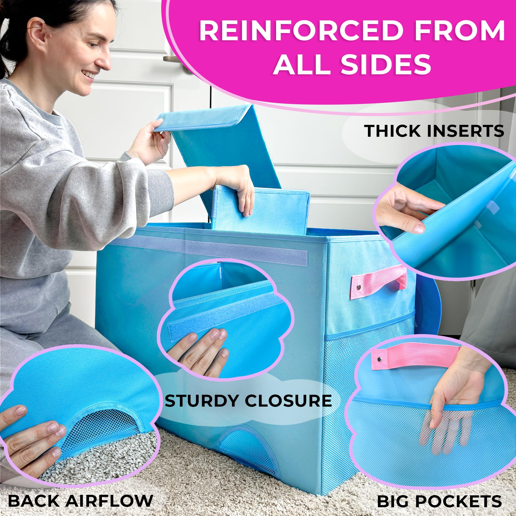 QUOKKA Toy Storage Box Elephant & Toy Storage Box Koala Playroom Organizers
