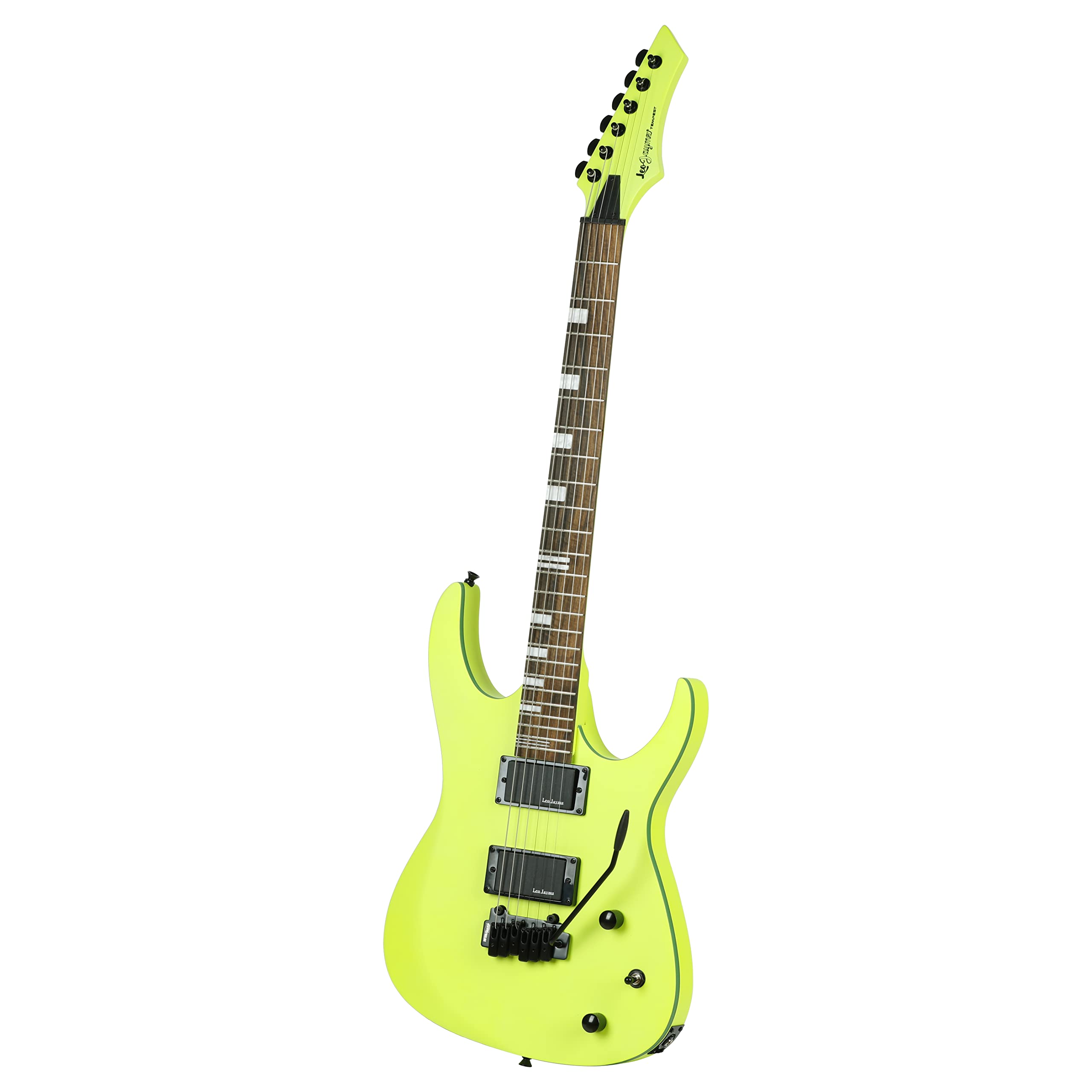 Leo Jaymz Full Size Electric Guitar Storm Series - Mahogany Body,Maple Neck and Rosewood Fingleboard - Customized Active Pickups,Wilkinson 2-point Bridge(Fluorescent Green)