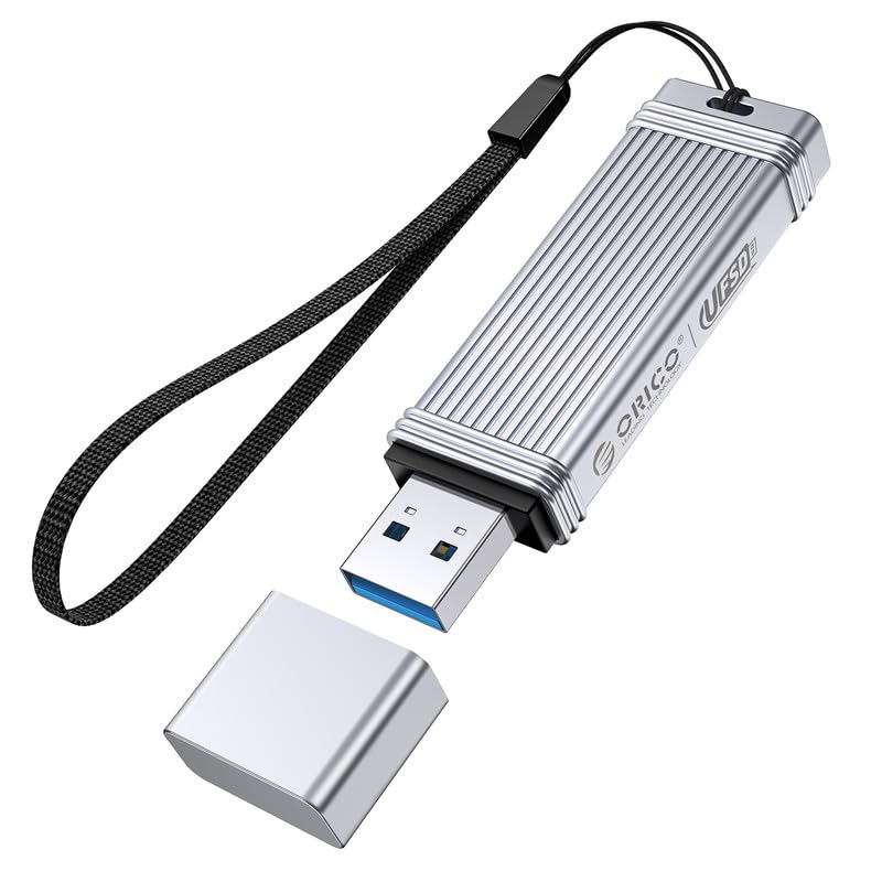 ORICO 405 MB/s Flash Drive 64GB, Memory Stick USB3.2 Reading Thumb Drive with Keychain USB Flash Drive Metal USB Drive Data Storage Compatible with Computer/Laptop(UFSD)