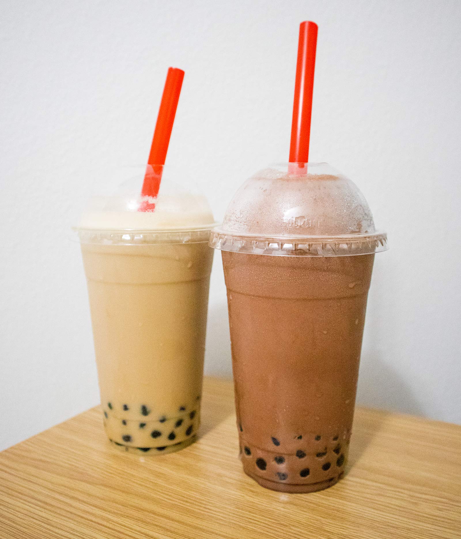 Made in USA Pack of 250 Unwrapped BPA-Free Plastic Smoothie & Boba Drinking Straws (Red - 8.5" X 0.50")