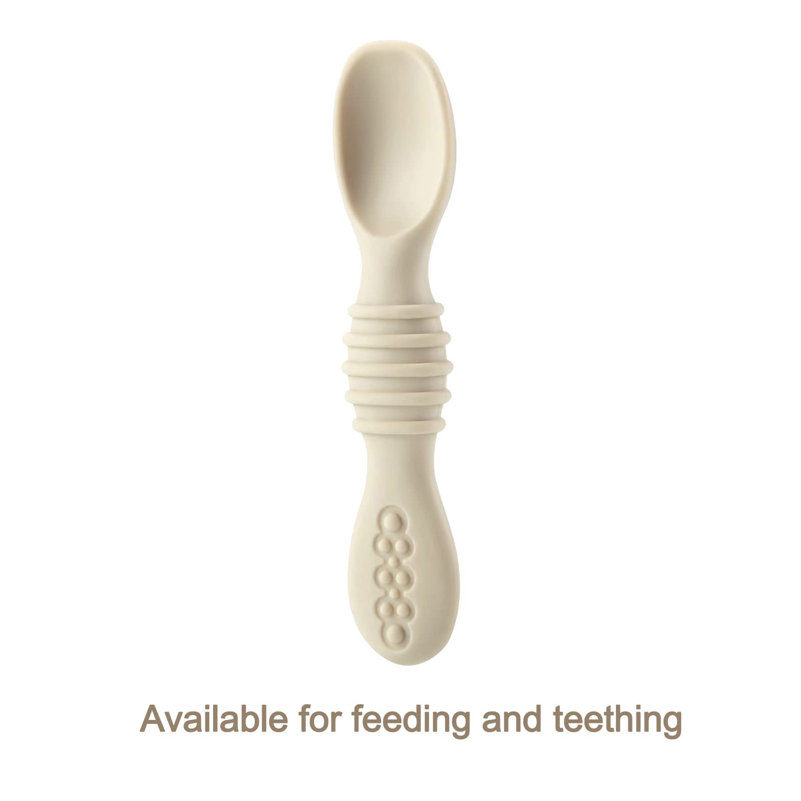 PandaEar 3 Pack Baby Led Weaning Spoons| Silicone Baby Spoons Self Feeding Utensils, Toddler Infant Feeding Spoon First Stage