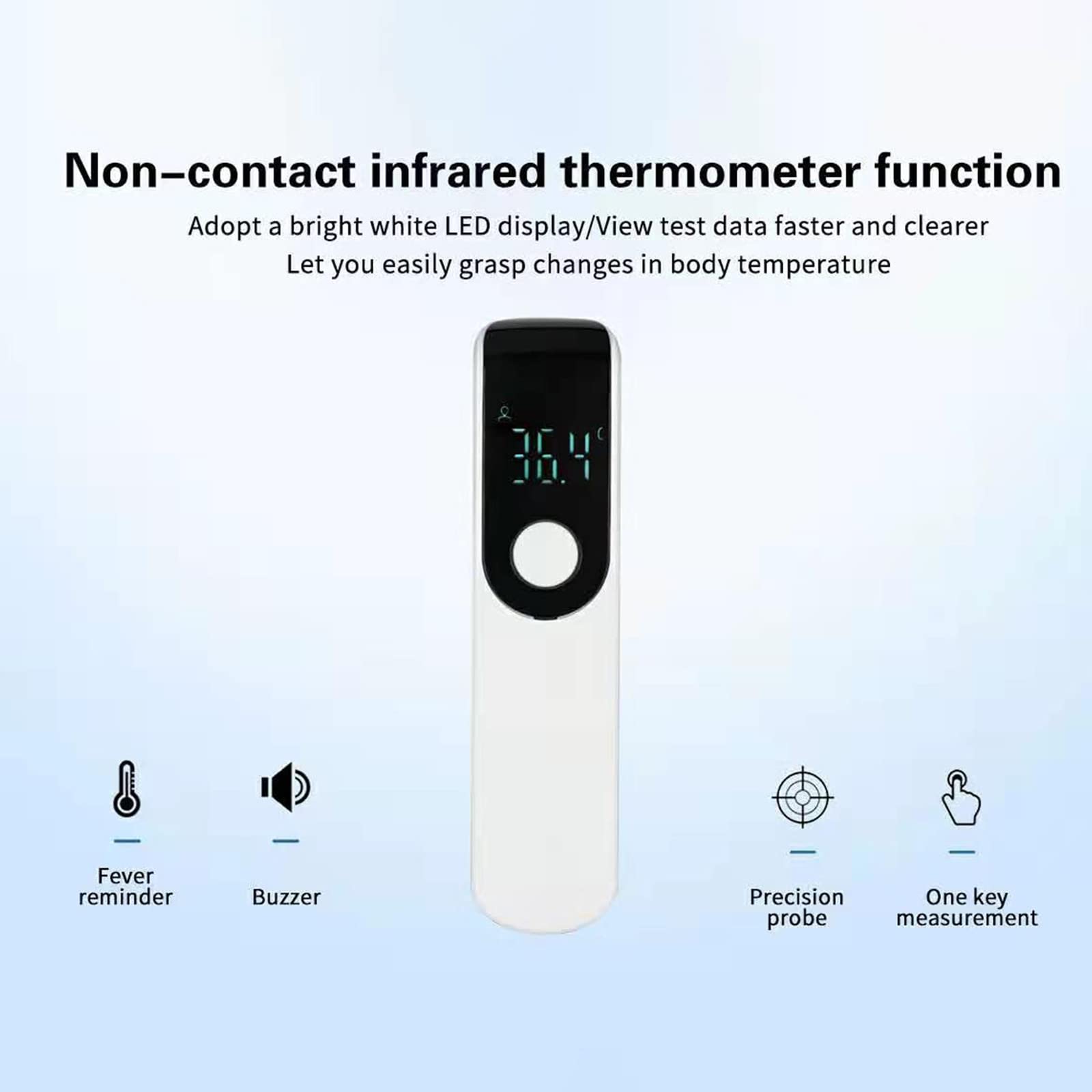 Kuhxz Touchless Forehead Thermometer for Adults & Kids, Digital ππ§ππ«ππ«ππ Thermometer, LED Display Instant Reading, Mini Portable Handheld Electronic Thermometer, Thermometer for Home Use