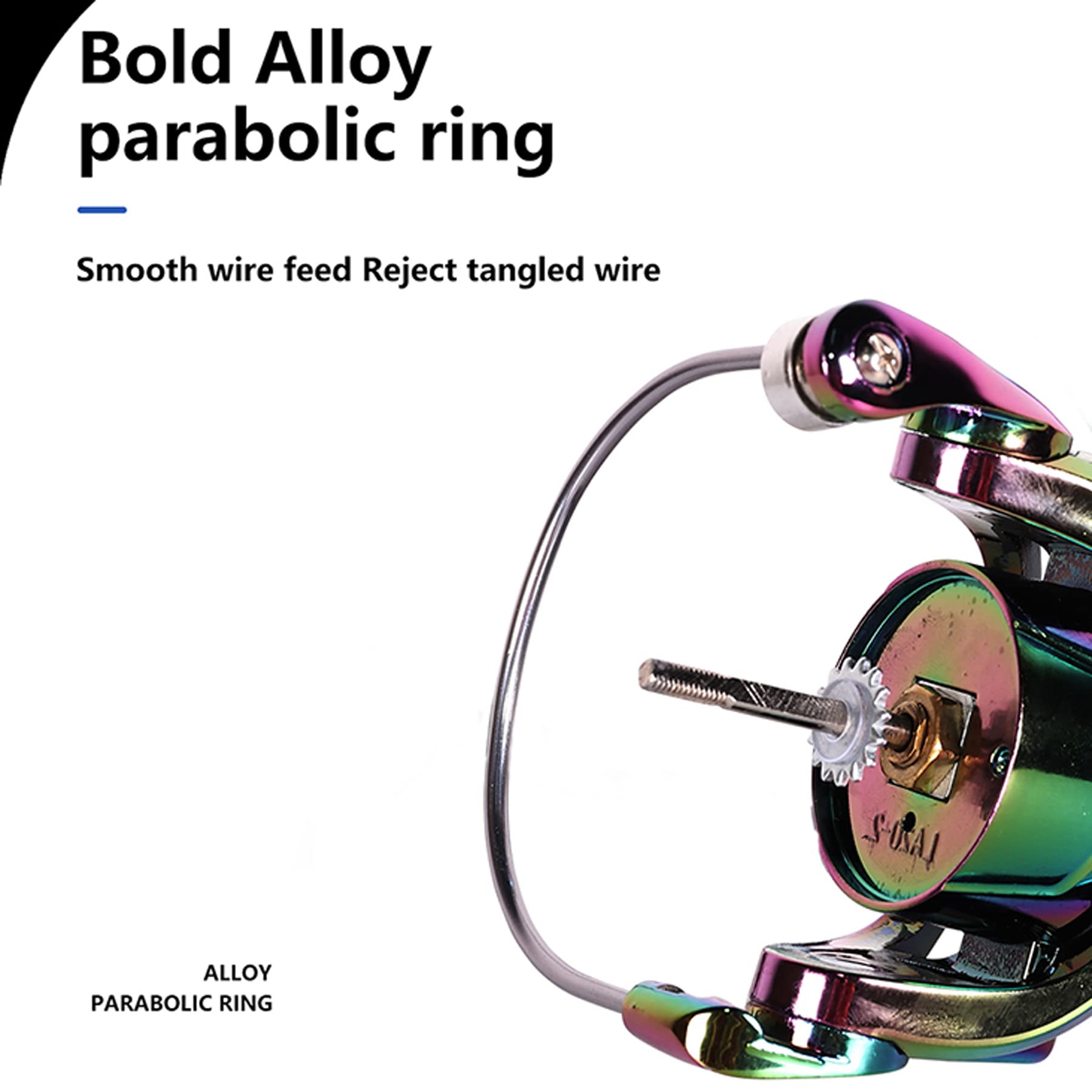 Metal Spinning Wheel Spinning Reel, 14+1 BB Lightweight, Super Smooth and Powerful, Size 2000 Ideal for Super Light/Ice Fishing Reels