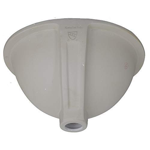 Nantucket Sinks UM-13x10-W 13-Inch by 10-Inch Oval Ceramic Undermount Vanity Sink, White