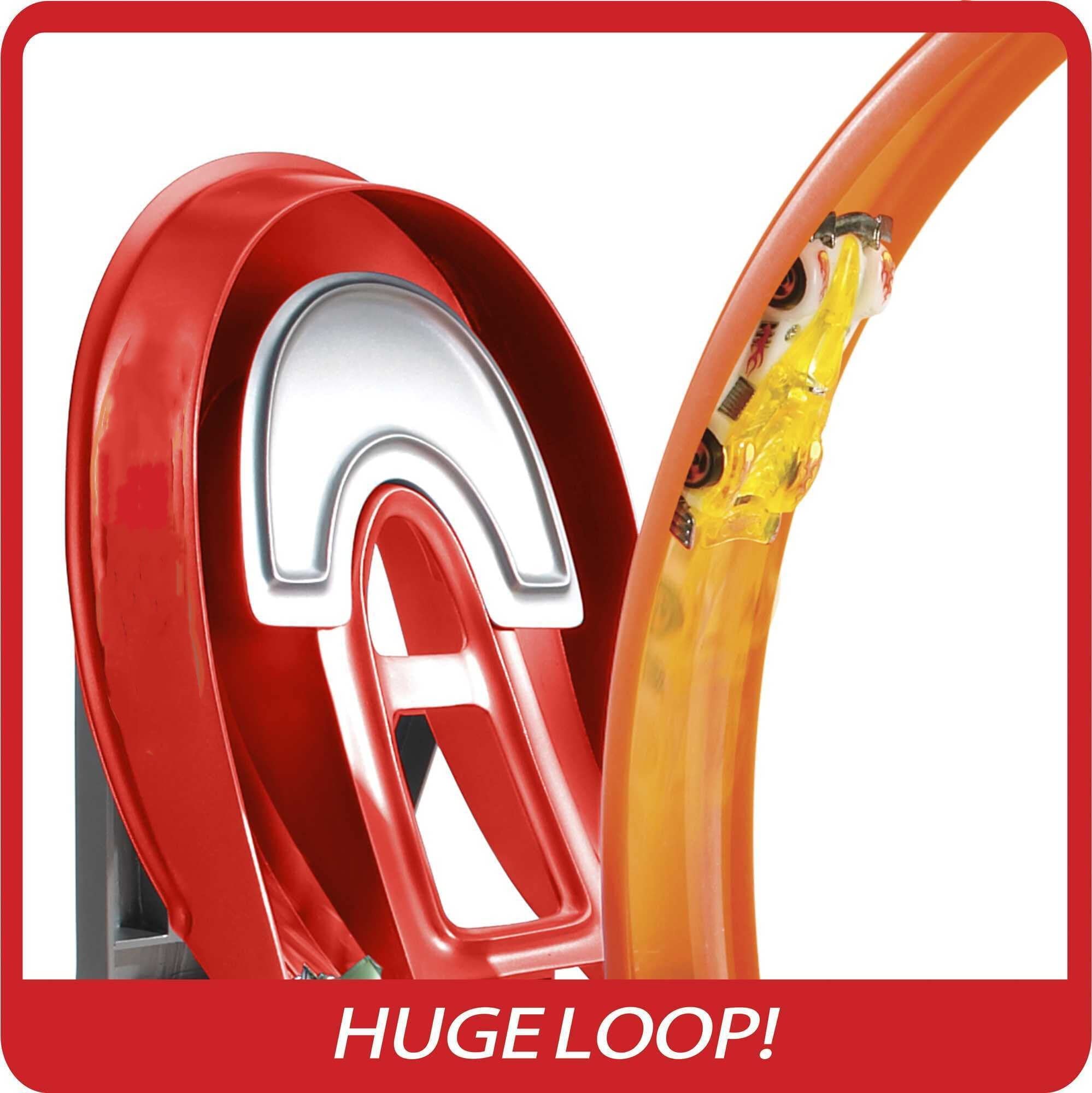 Motorized Raceway Track Set with 5 Mini Cars Included Gift for Kids Ages 5 +