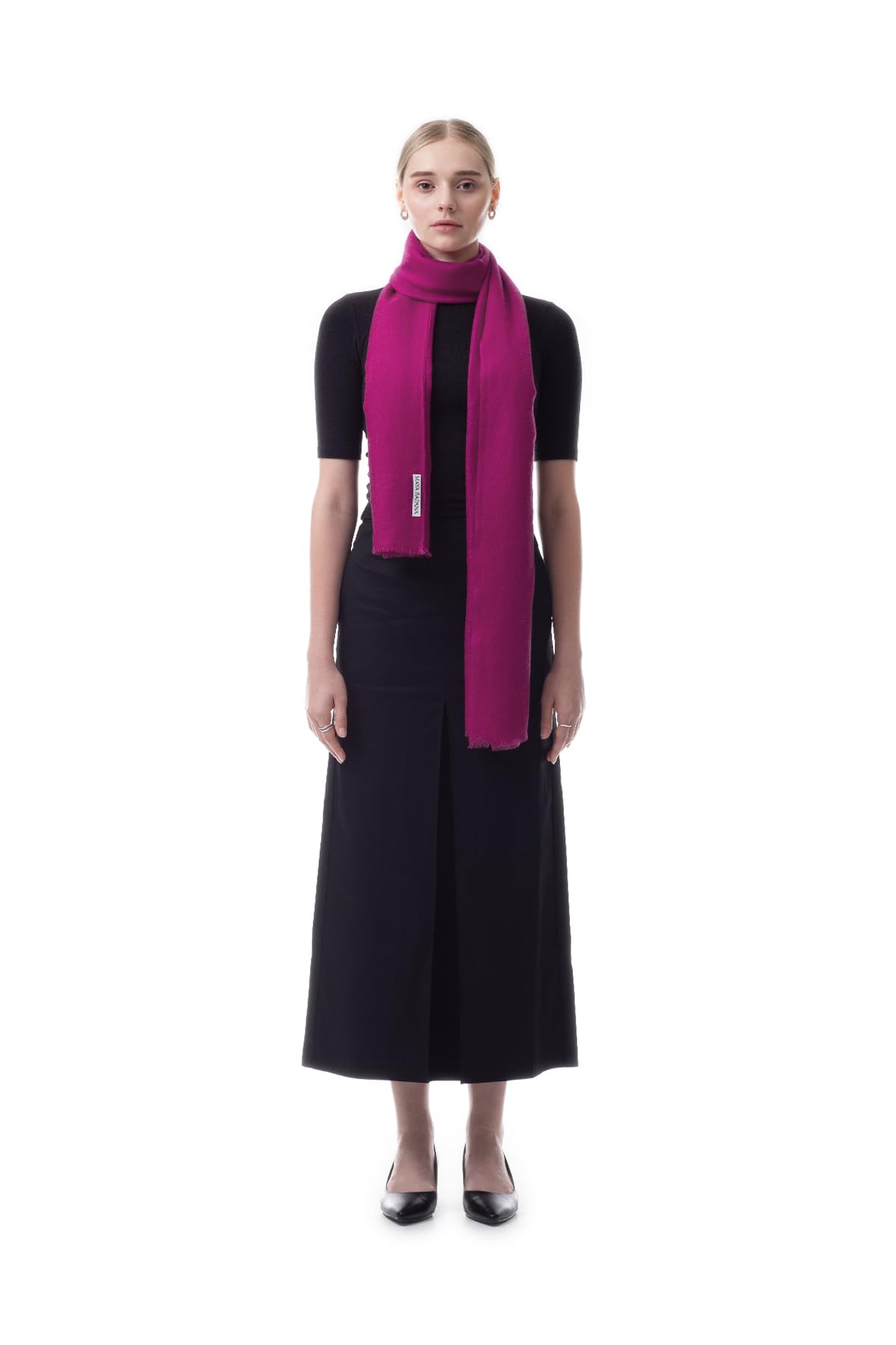 Maya Sapana 100% Cashmere from Himalaya – Prestige Woven Wrap Shawl Extra Large Scarf Stole for women (Beetroot Purple)