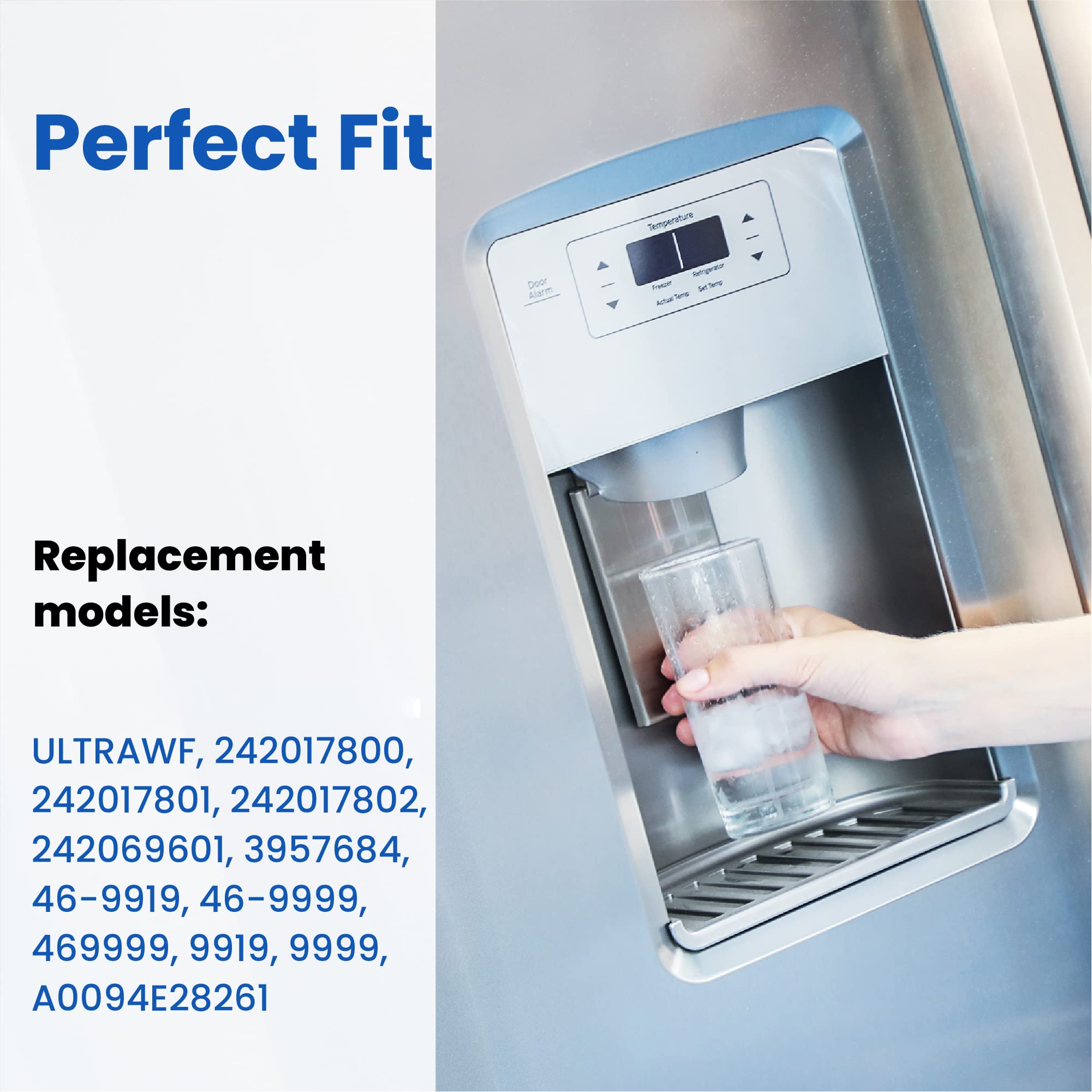 Haprait HP005 Replacement for Frigidaire ULTRAWF, Pure Source Ultra, Kenmore 9999, 469999, 46-9999, A0094E28261 Water and Ice, Height 11 inches, 2 Count