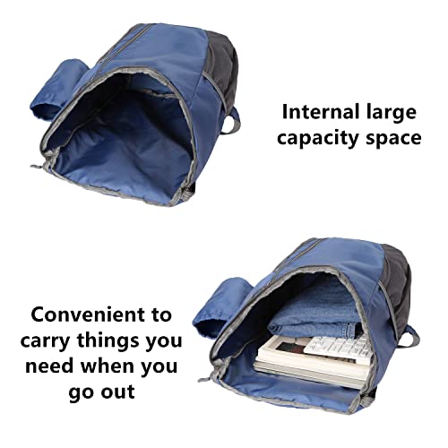 KEYDUACU Unisex foldable backpack portable backpack hiking travel backpack wear-resistant waterproof backpack outdoor sports backpack(blue)