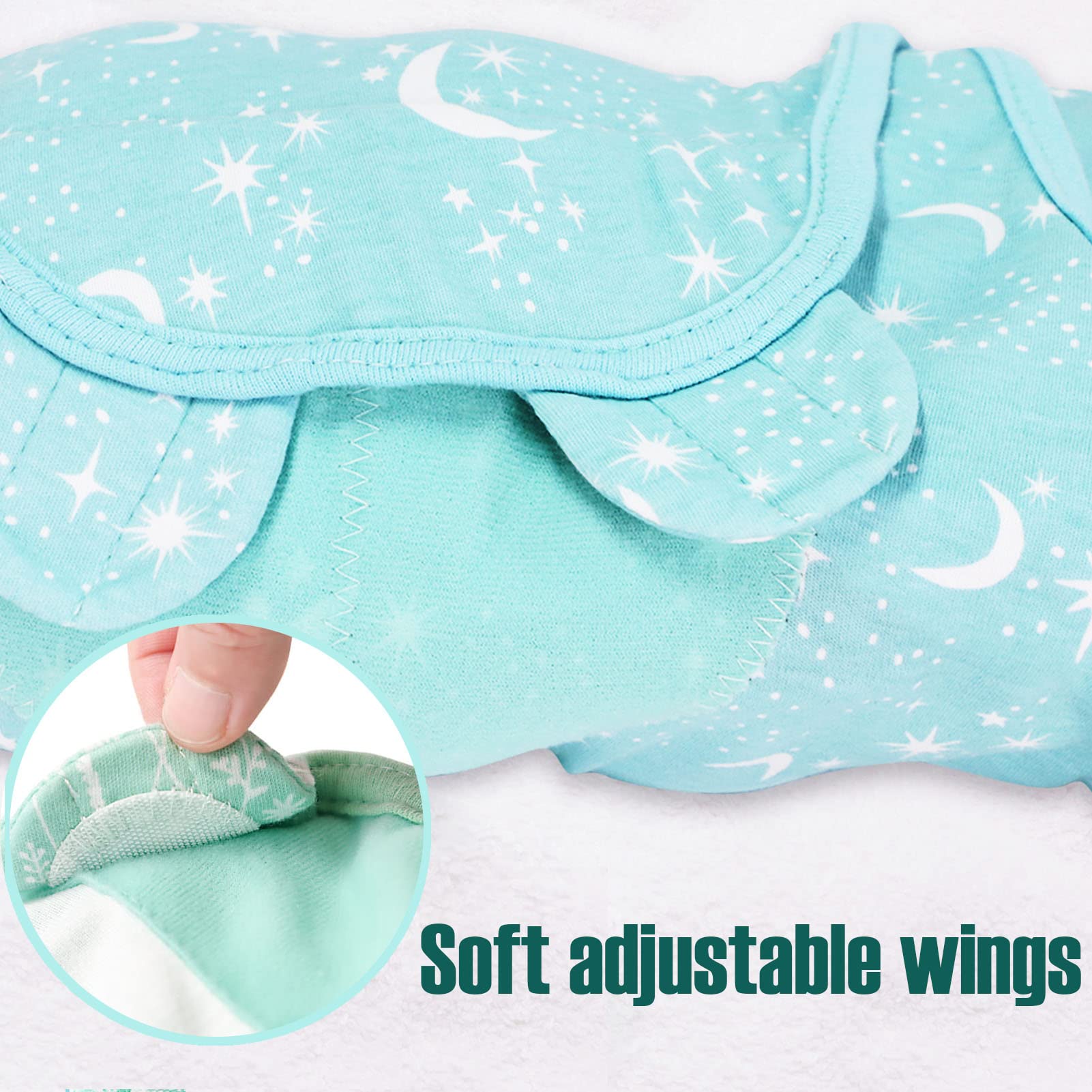 Newborn Swaddle Blanket with Beanie Set,Soft Stretchy Cocoon Sack for 0-3 Months Baby Boys and Girls