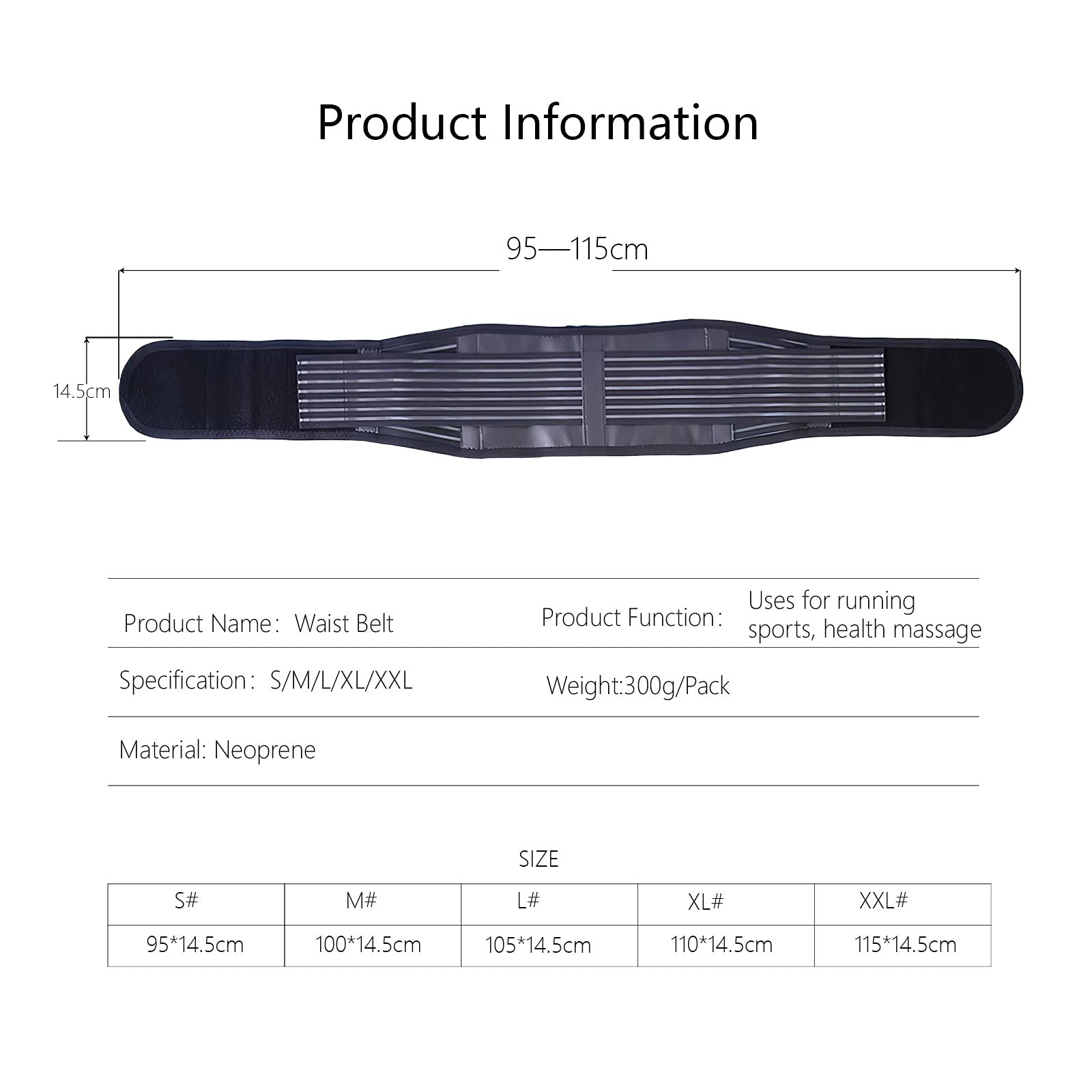 Leetye Mei Support Belt for Back Pain, Back Support Belt With 20 Magnets, Adjustable Support Straps, Lower Back Brace, Relief for Back Pain, Herniated Disc, Scoliosis
