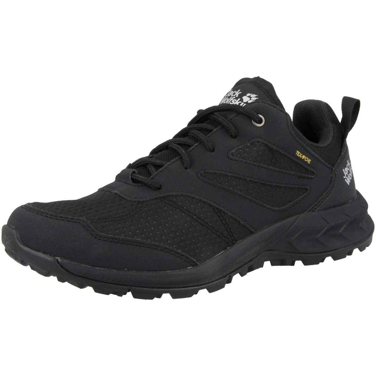 Jack Wolfskin Men's Woodland Texapore Low Hiking Shoe Boot, Black, 11