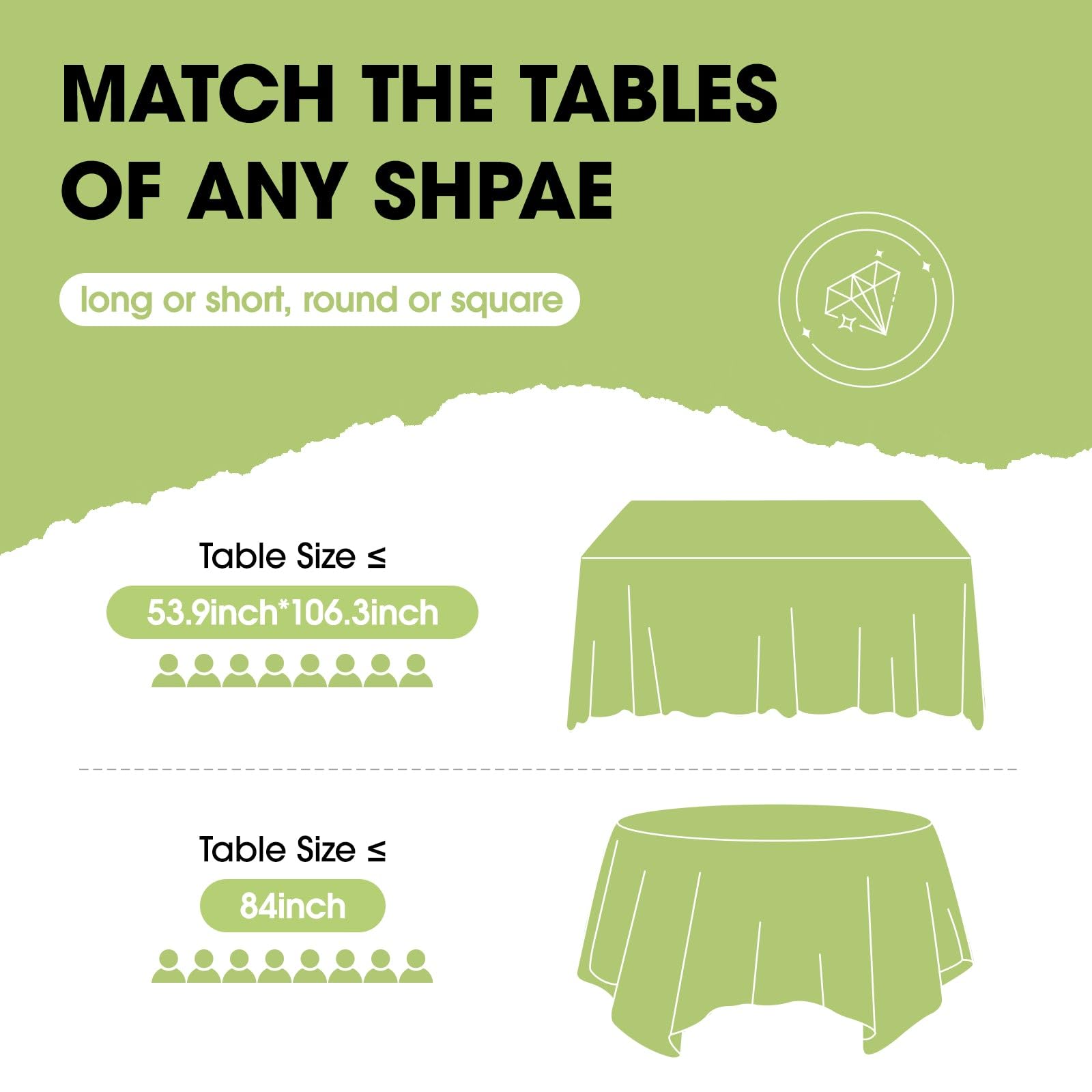 Pureegg Plastic Table Cloth - 20 Packs, Decorative Table Cloth for Rectangle Table, 54''×108'' Tablecloth, Disposable Plastic Tablecloth for Parties, Leakproof, White