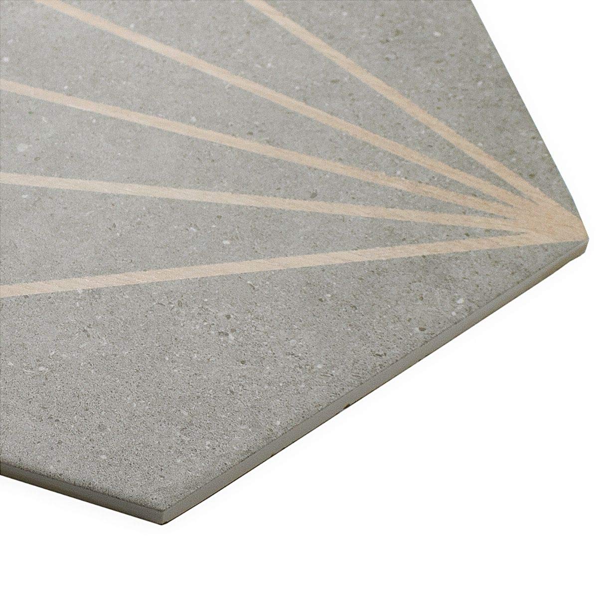 Ivy Hill Tile Klyda Beams Gray 3 in. x 6 in. Matte Porcelain Floor and Wall Tile Sample