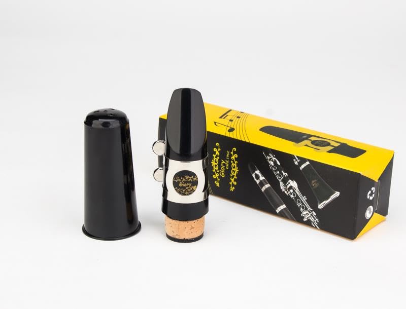 Glory Clarinet Mouthpiece Kit with Ligature,one Reed and Plastic Cap~black, Click to See More Colors