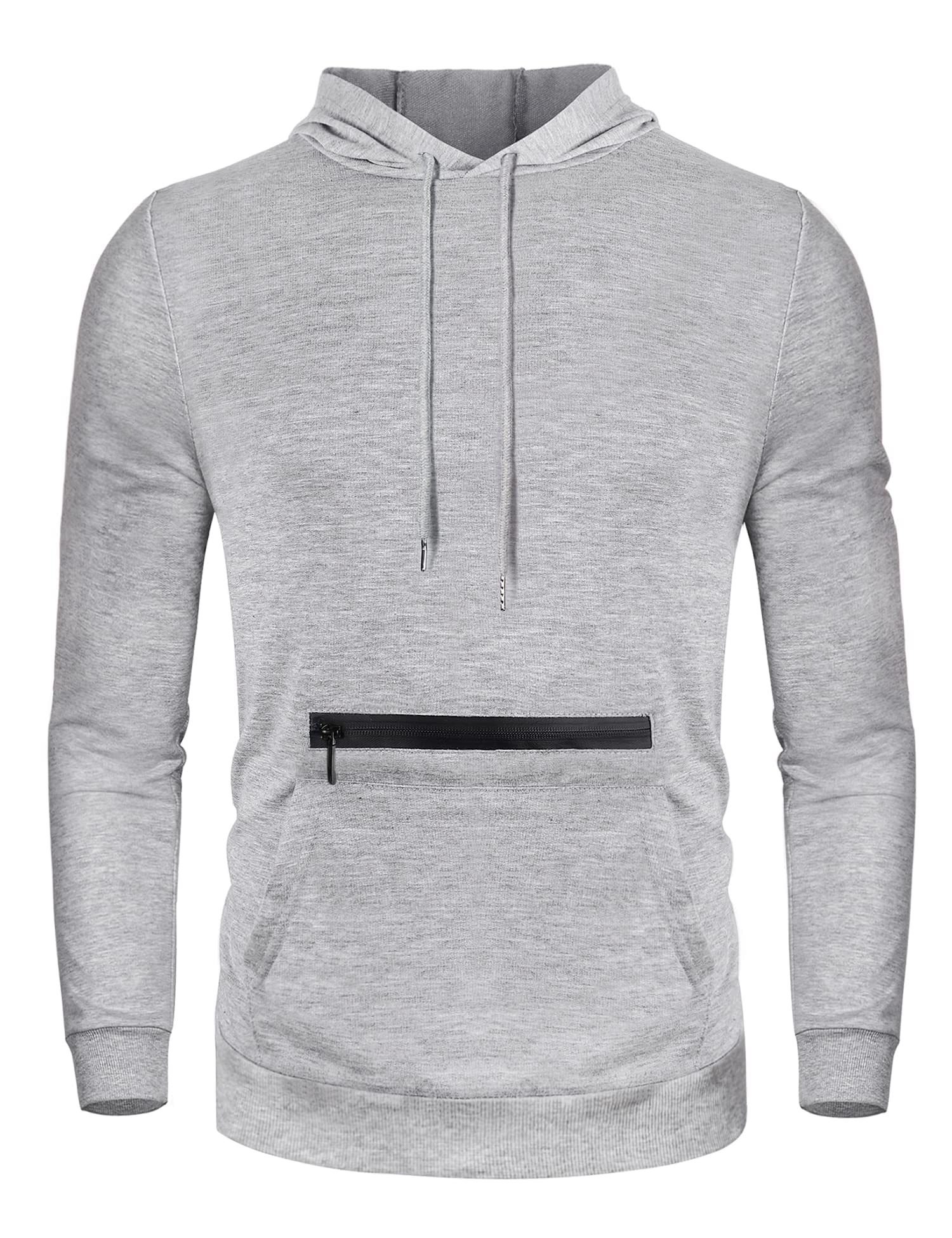 iWoo Men T Shirt To Exercise With Hoodie For Men Long Sleeve Hoody Navy Blue