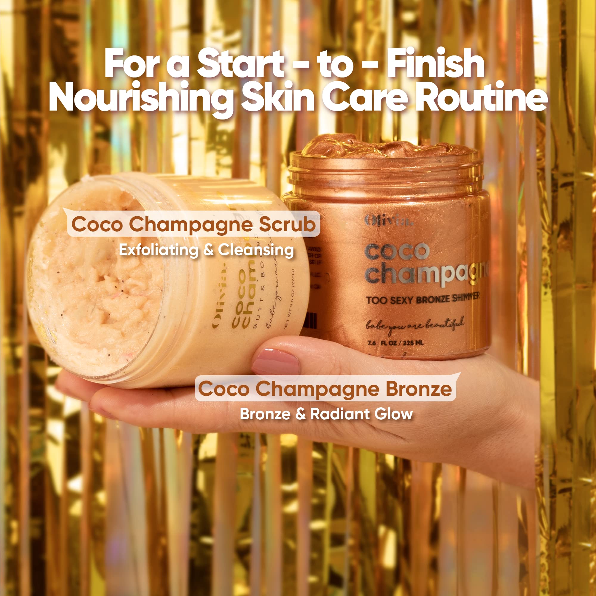 Olivia Body Bronze Shimmer - Self Tanning Hydro Gel with Glitter - 7,6 Fl Oz