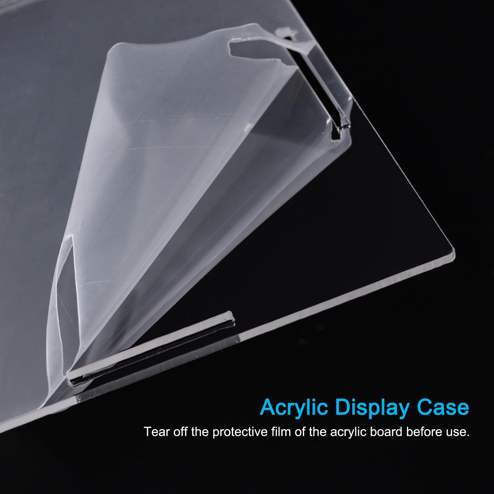 MECCANIXITY Acrylic Display Case Plastic Box Cube Storage Box Clear Assemble Showcase 10.2x4.3x12.2 Inch for Collectibles