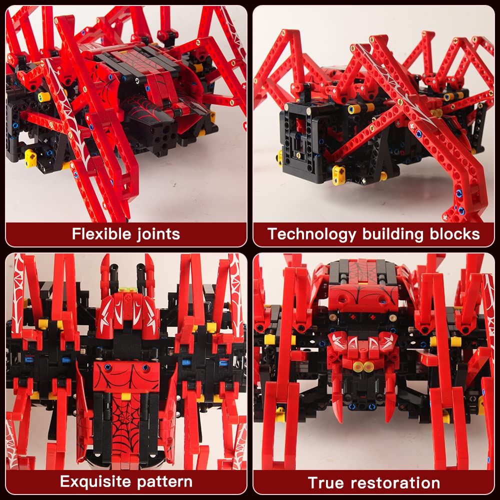 Mould King Building Sets Spider Building Toys, STEM Projects Toys RC Robotic Building Blocks, Remote Control Robot Spider Building Toys,App Control Robots Building Kits for Adults and Kids 8+(818 PCS)