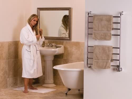 Warmrails Kensington Towel Warmer - Wall Mounted Towel Warmer Rack for Drying Towels and Garments - 39.5-Inch Chrome Finish Frame - Model HSKC