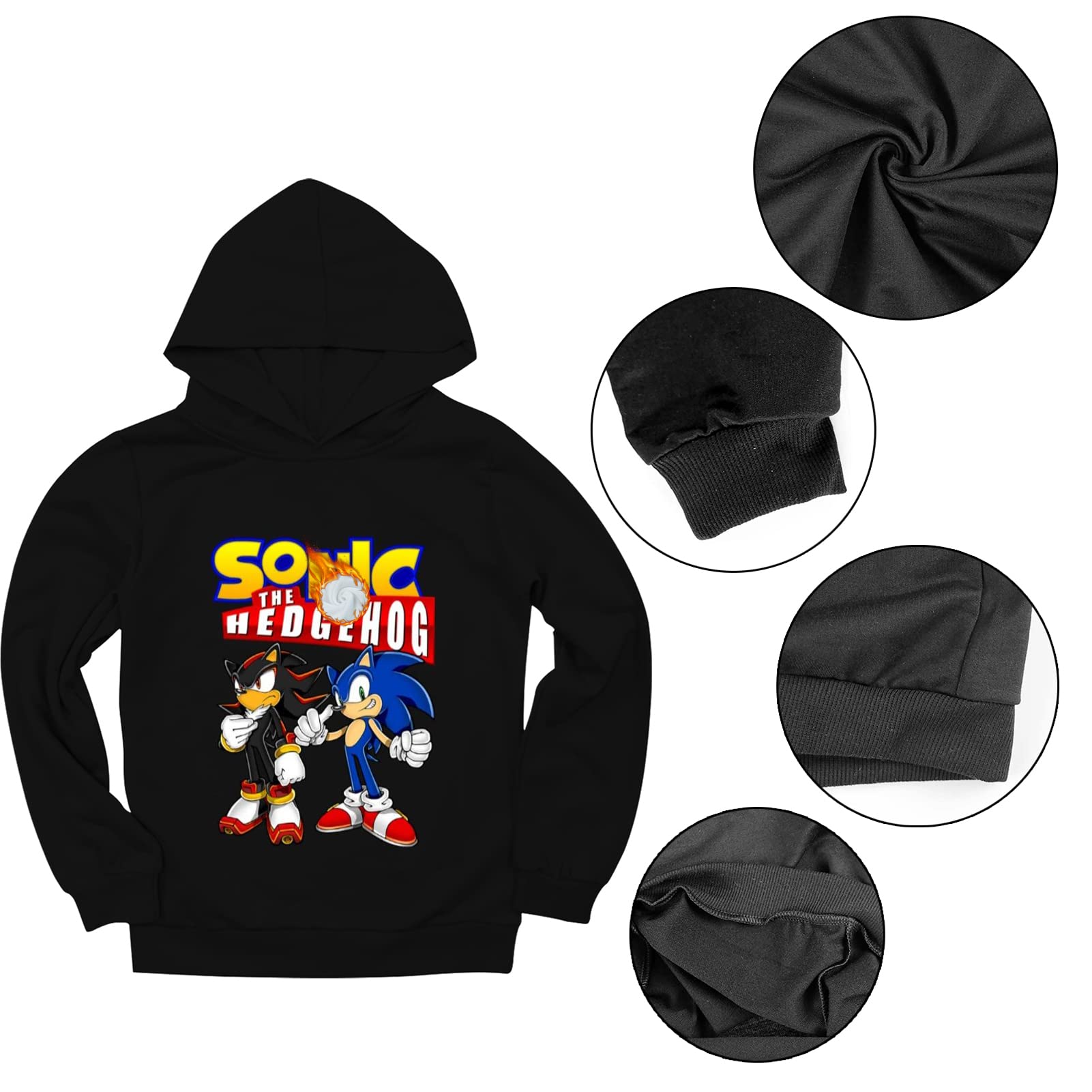 kilonp Kids Hedgehog Pullover Hoodie and Sweatpants Suit Cartoon 2 Pieces Jogging Pants Set Tracksuit for Boys Girls Small