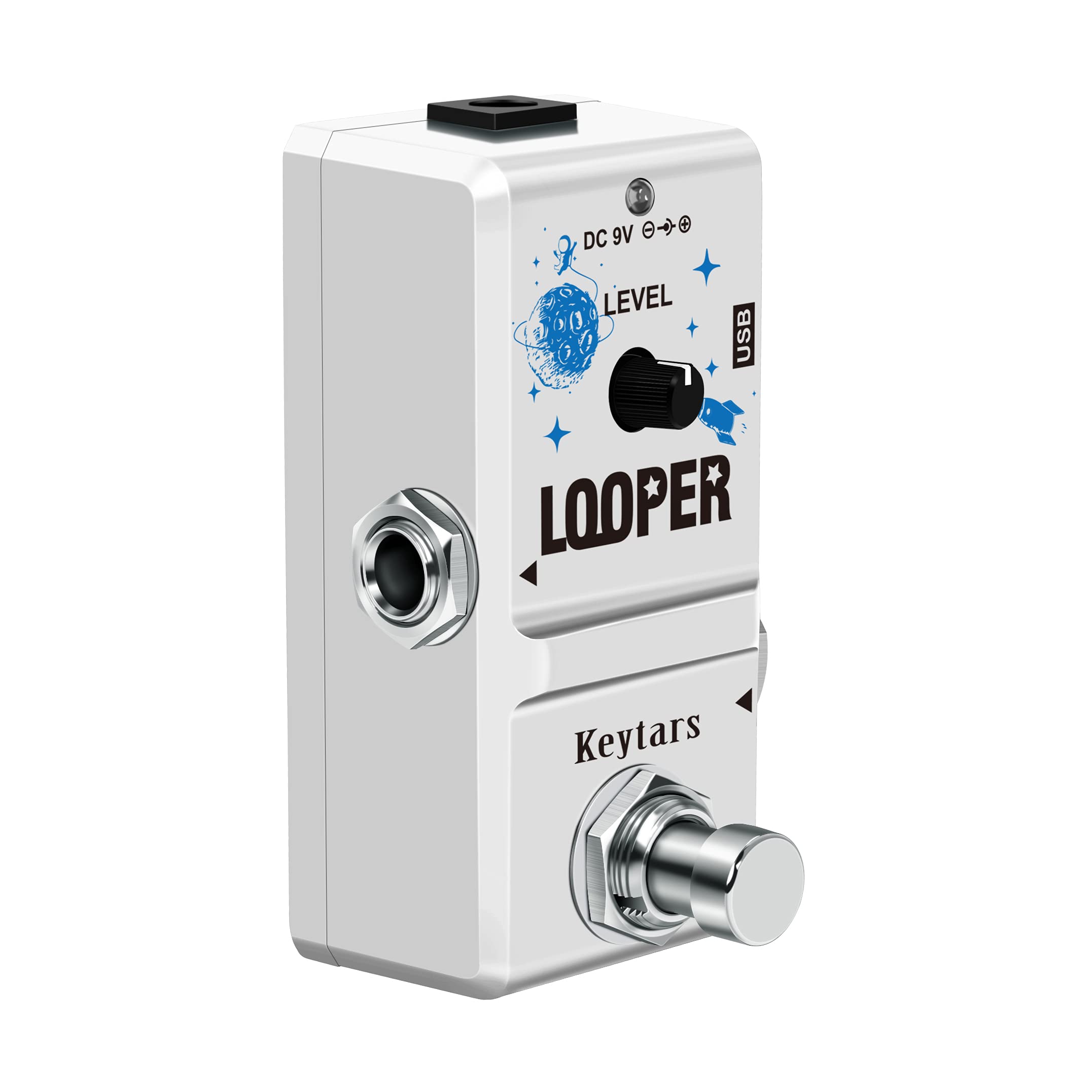 Keytars Looper Guitar Pedal 10 Minutes Recording Time Looper Pedals Mini Size with USB Cable (KTS-LN332)