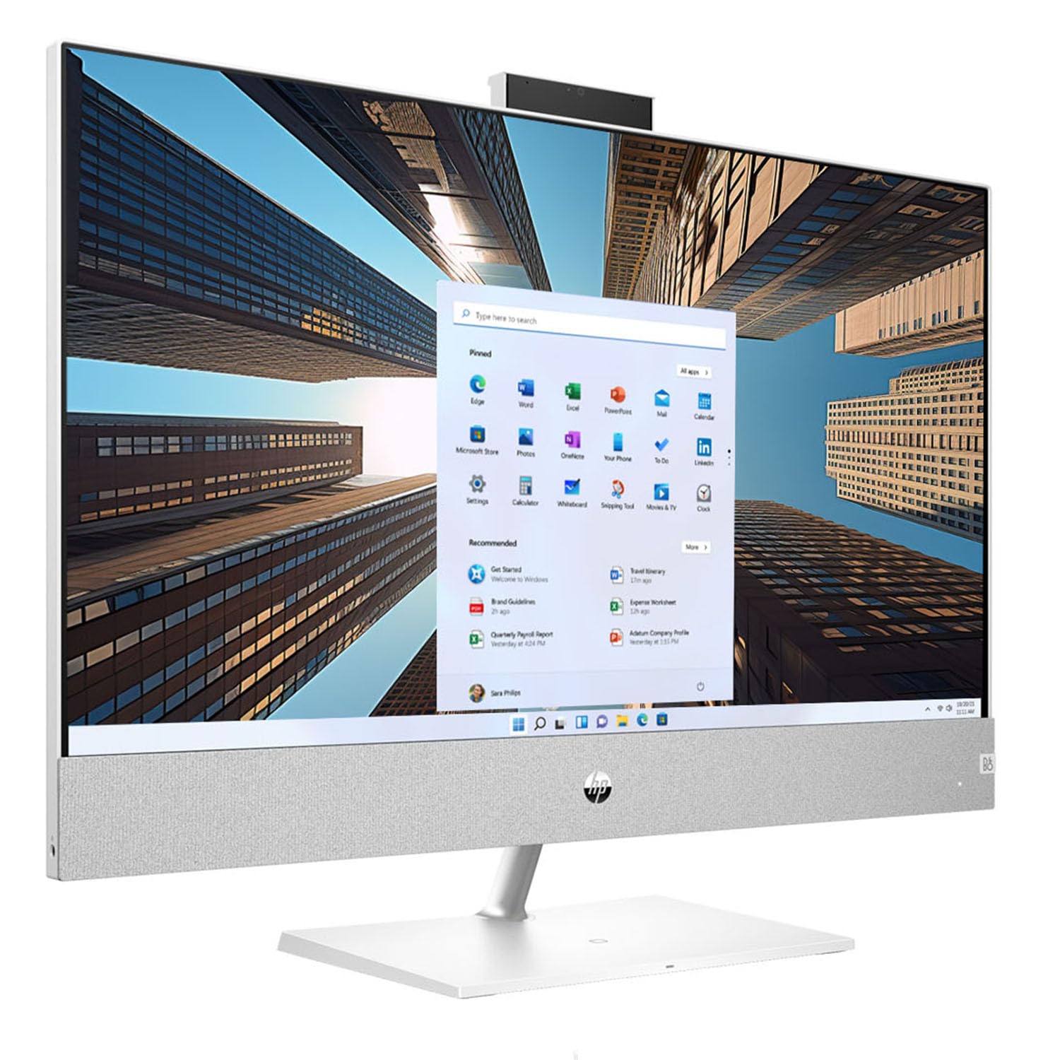 HP Business Pavilion 27" All in One Desktop, AMD Ryzen 7 5700U Processor, 32GB RAM, 1TB SSD, Micro-Edge, Anti-Glare, Wi-Fi 6, Webcam, HDMI, Wired Keyboard&Mouse, Windows 11 Pro, White