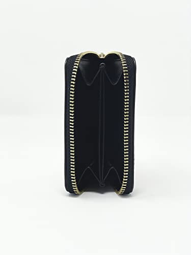 Michael Kors Jet Set Travel Logo Medium Zip Around Card Case (Bright White /Black)