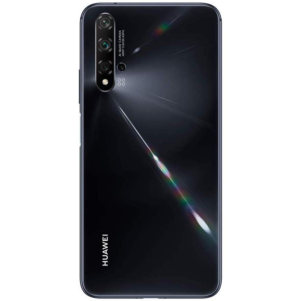 HUAWEI Nova 5T (128GB, 6GB) 6.26" LCD, Kirin 980, 48MP Quad Camera, 22.5W Fast Charge, Dual SIM GSM Unlocked Global 4G LTE International EU Plug with US Adapter (Black)