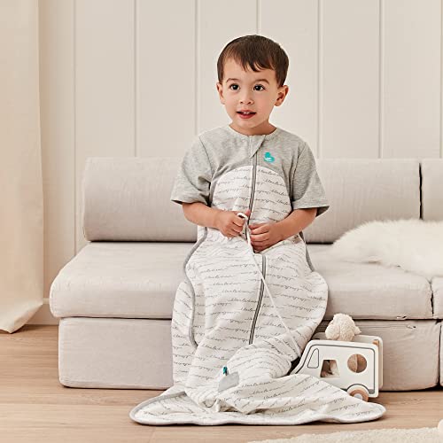 Love to Dream Organic Baby Sleep Bag (6-18 Mo), Super Soft Temp Regulating Sleeping Sack, 1.0TOG All Seasons Wearable Blanket, White