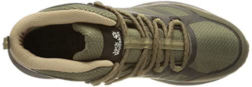 Jack Wolfskin Men's Terraventure Texapore Mid M Hiking Shoe, Brown/Beige, 11
