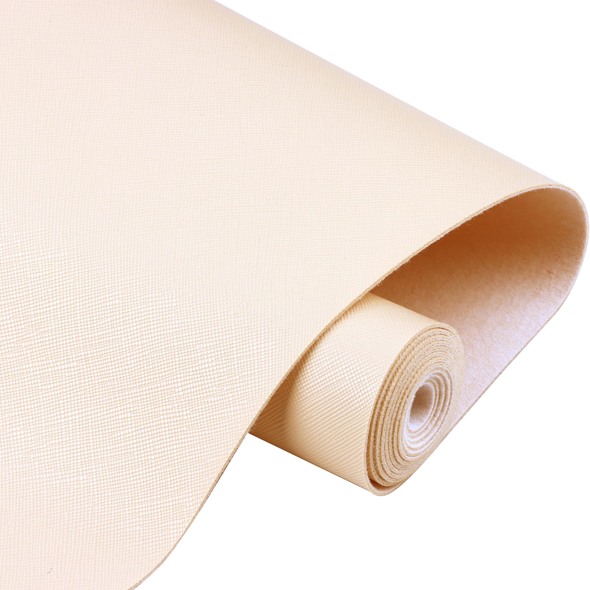 Ramya Solid Color Faux Leather Sheet Roll 12"X53" (30cm x 135cm), Faux Leather Fabric is Very Suitable for Making Crafts, Bows, Leather Earrings, Sewing DIY Projects (Coffee Color)