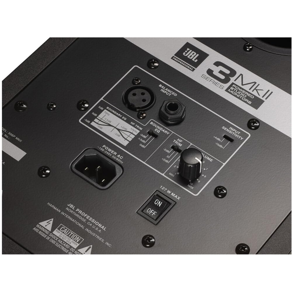 JBL Professional 305P MkII Next-Generation 5-Inch 2-Way Powered Studio Monitor, Sold as Pair, Black